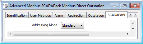 SCADAPack Modbus Driver Guide - Specify the Address Mode (Configuring a SCADAPack Controller)